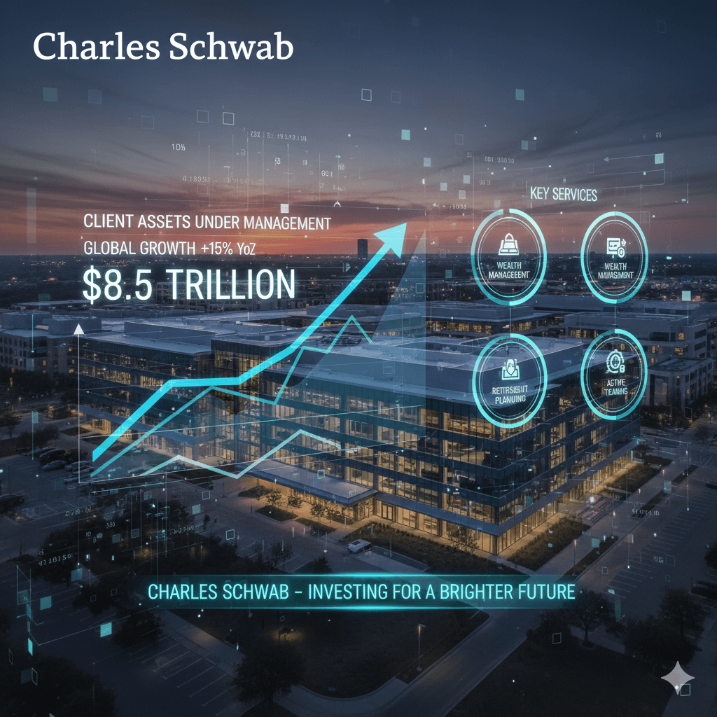 Charles Schwab reports record $6.3B Revenue, $11.9T assets | Grafa