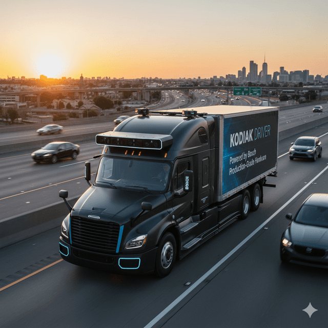 Kodiak (KDK) and Bosch partner on autonomous trucking scale | Grafa