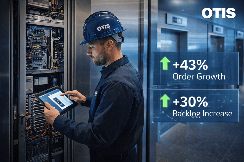 Otis (OTIS) 2025 results: modernization orders jump 43% | Grafa